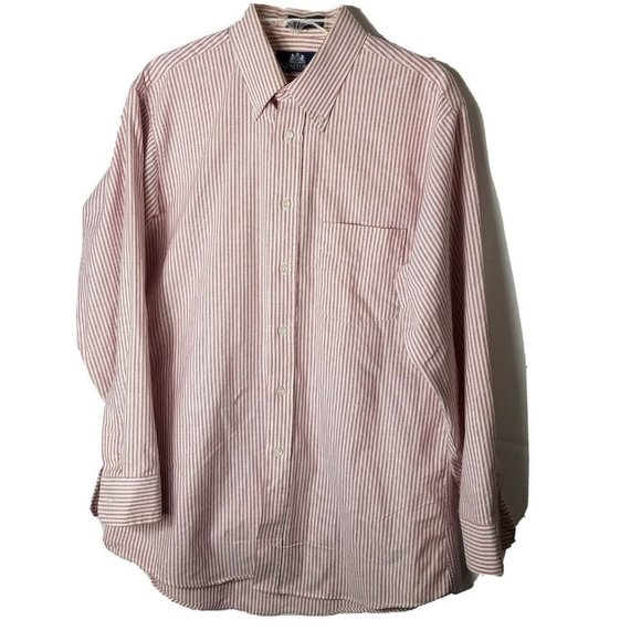 Stafford | Shirts | Stafford Button Down Shirt 6 33 Pink White | Poshmark